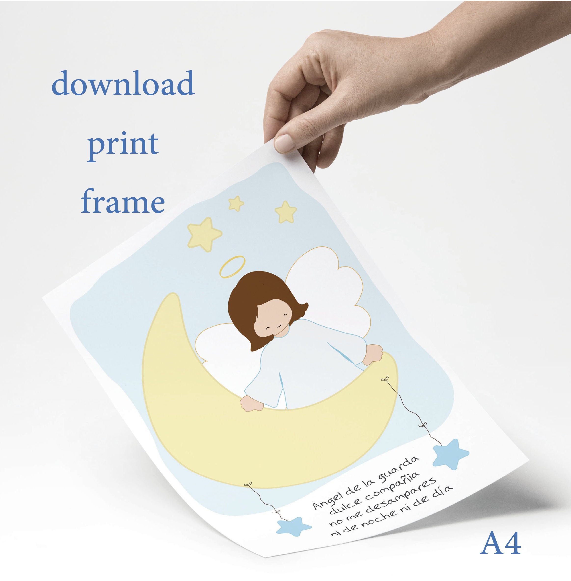 Guardian Angel Prayer Digital Download, Angel Printable Wall Art ...