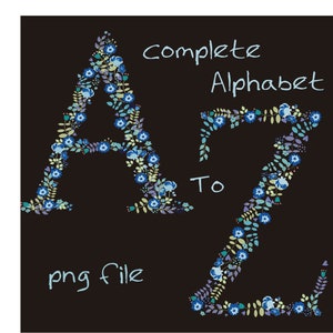 Alphabet Clipart & Vector. Floral Monogram Clip Art, Floral Alphabet ...