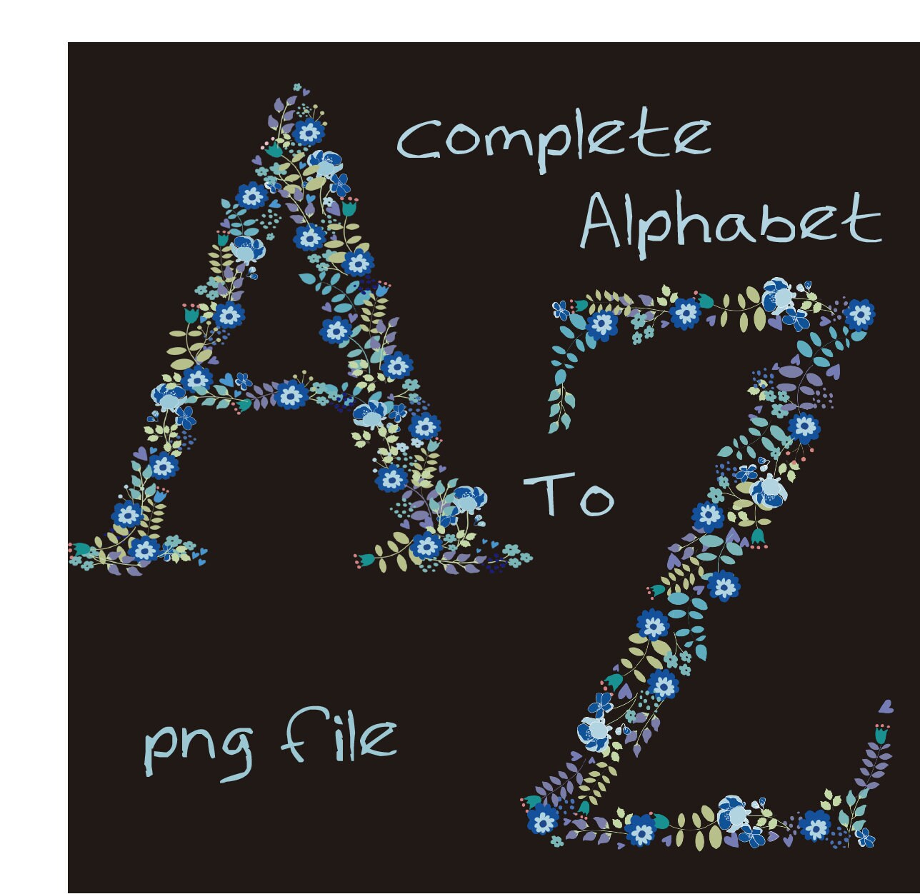 Alphabet Clipart & Vector. Floral Monogram Clip Art, Floral Alphabet ...