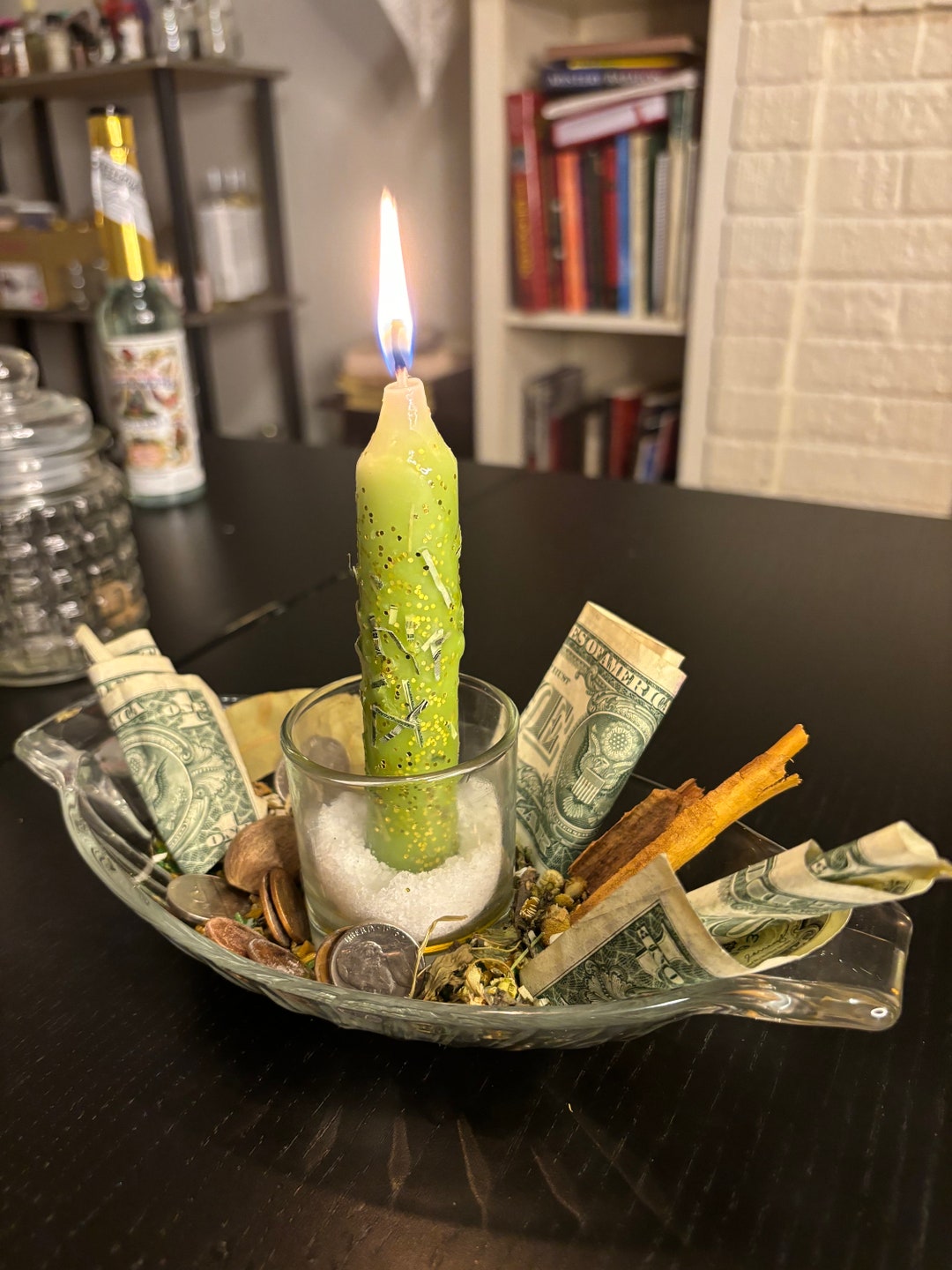 Money Bowl Spell Kit Including Money Drawing Oil, Money Candle, Money ...
