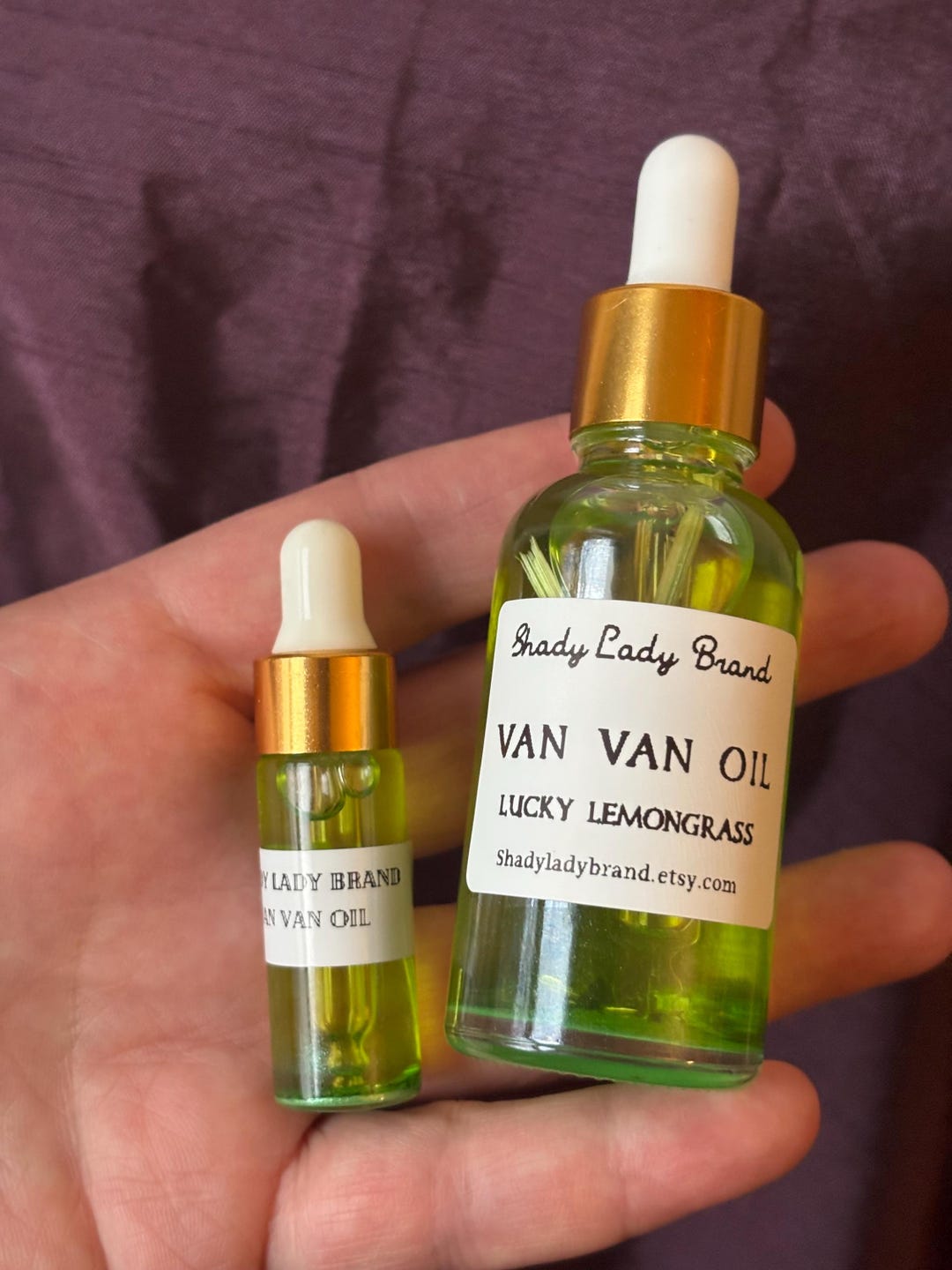 Van Van Spiritual Anointing Oil With Dried Lemongrass and Pyrite - Etsy