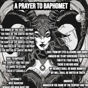 Thelemic Prayer to Baphomet by Venus Starfruit: 3 Printable Pdfs and ...