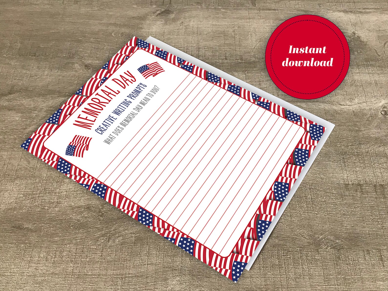 Memorial Day Writing Prompts Printable / Patriotic Games /printable ...