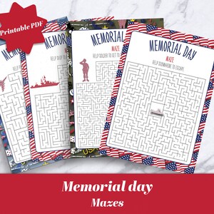 Memorial Day Activity Pack Kids Games Printable I Spy, Word Search ...