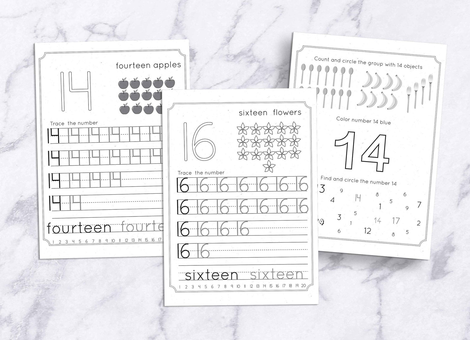 Hawaiian Numbers Tracing Worksheets Pdf / Preschool Worksheets - Etsy