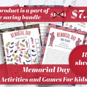 Memorial Day Patriotic I Spy Printable Pages Kids Activities Children's ...