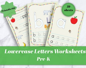 Lowercase Alphabet Handwriting Practice - Etsy
