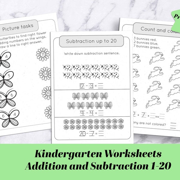 Subtraction With Pictures - Etsy