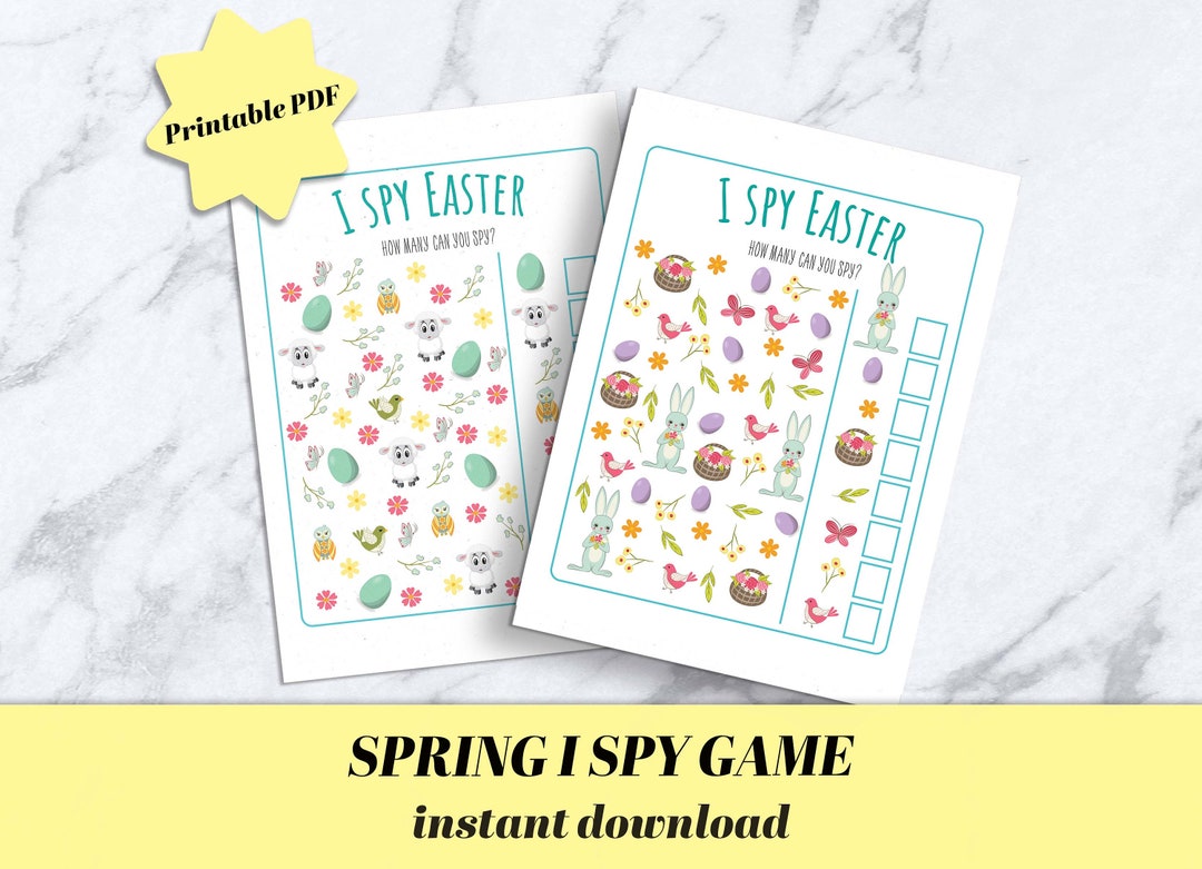 Spring I Spy Printable Pages Kids Activities Children's Game Sheet, Eye ...
