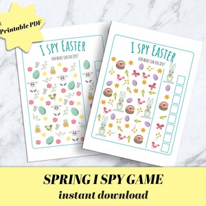 Spring I Spy Printable Pages Kids Activities Children's Game Sheet, Eye ...