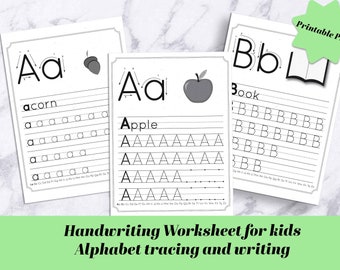 26 Printable Alphabet Upper and Lower Case | Letters Tracing Worksheets ...