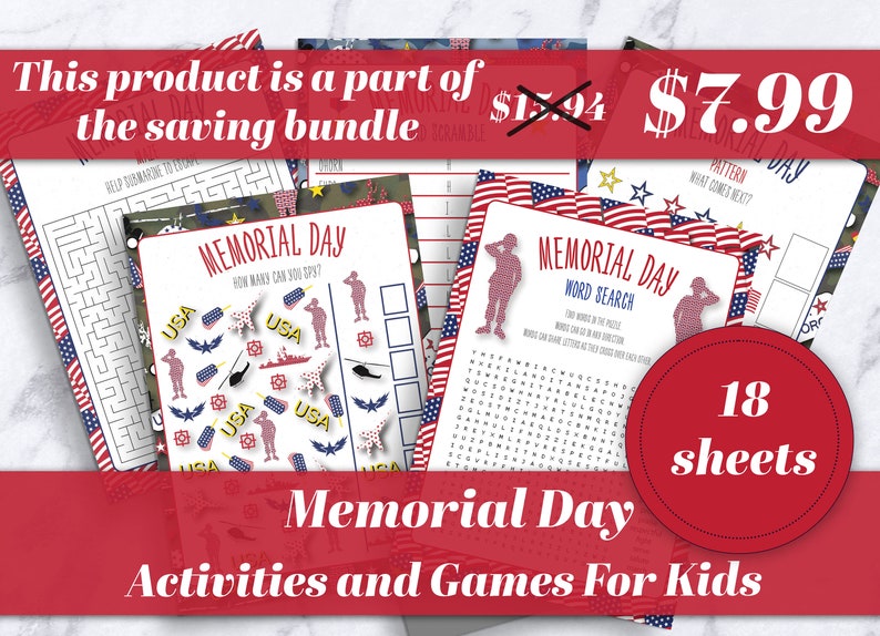 Memorial Day Word Scramble Match up Game / Patriotic Word Games ...