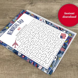Memorial Day Activity Pack Kids Games Printable I Spy, Word Search ...