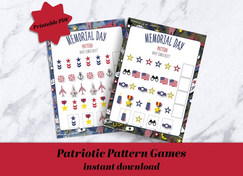 Memorial Day Activity Pack Kids Games Printable I Spy, Word Search ...