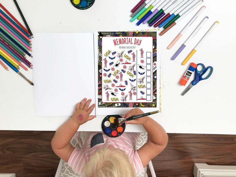 Memorial Day Activity Pack Kids Games Printable I Spy, Word Search ...