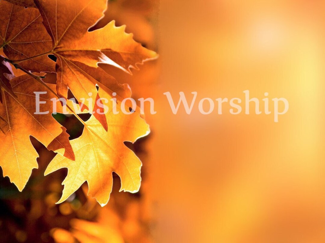 Autumn Fall Leaves Church Powerpoint - Standard Size - Etsy