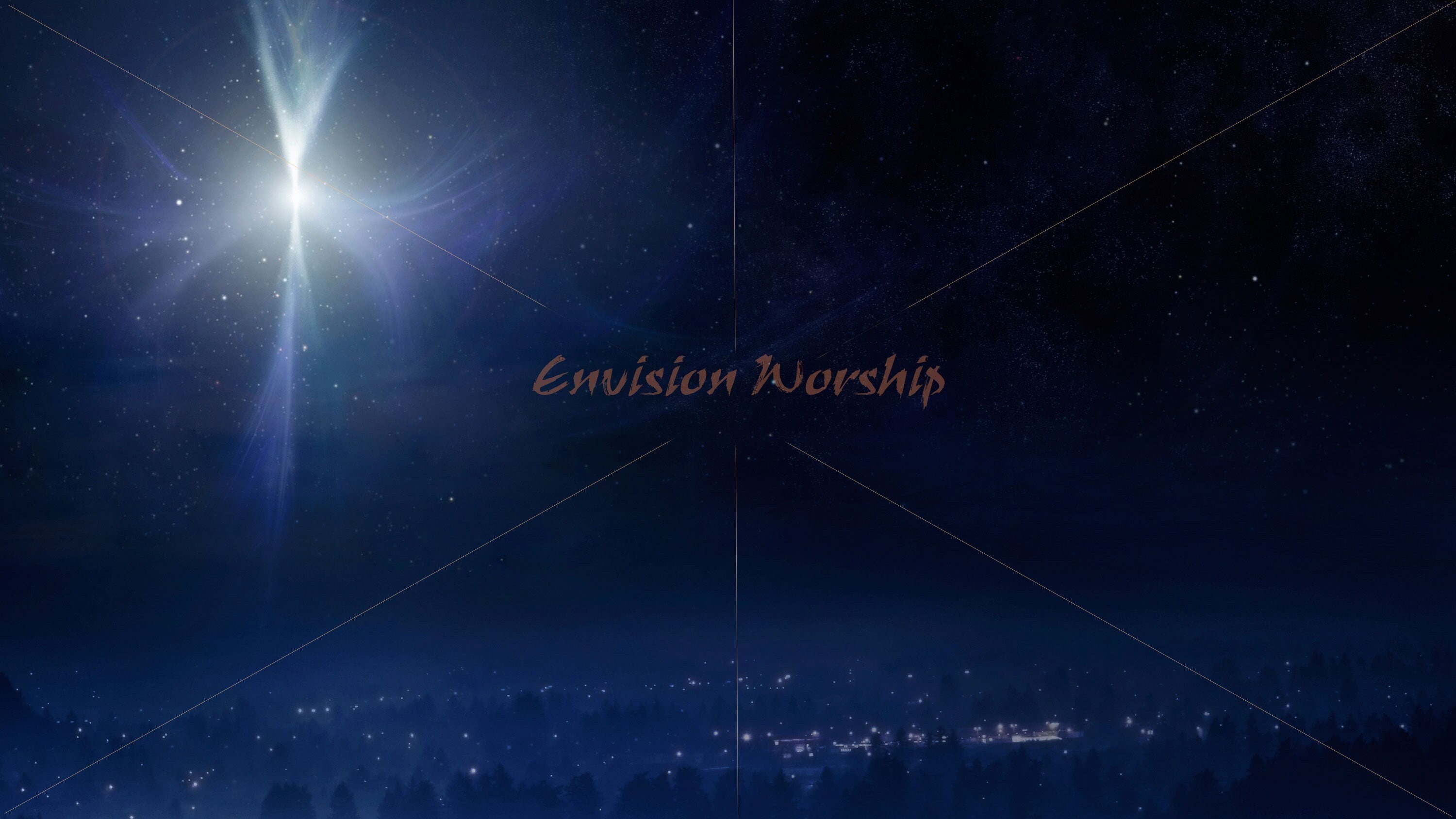 Star of Bethlehem Christmas Eve Worship Powerpoint Slides - Widescreen ...