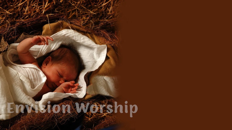 Baby Jesus in the Manger Powerpoint - Widescreen Size - Etsy