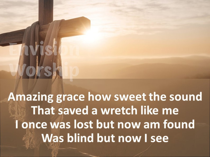 Amazing Grace Hymn Powerpoint With Lyrics Standard Size - Etsy