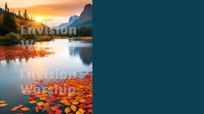 Autumn Fall Leaves Church Powerpoint - Widescreen Size - Etsy