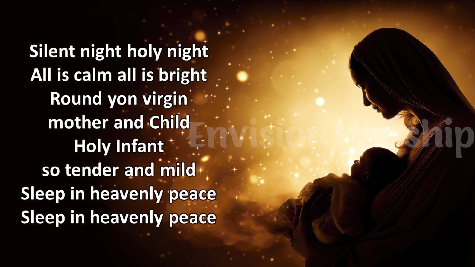 Mary and Baby Jesus Nativity Powerpoint - Widescreen Size - Etsy