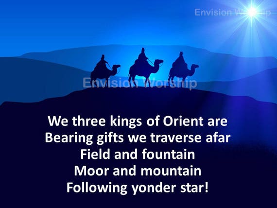 We Three Kings Epiphany Church Slides With Lyrics - Etsy