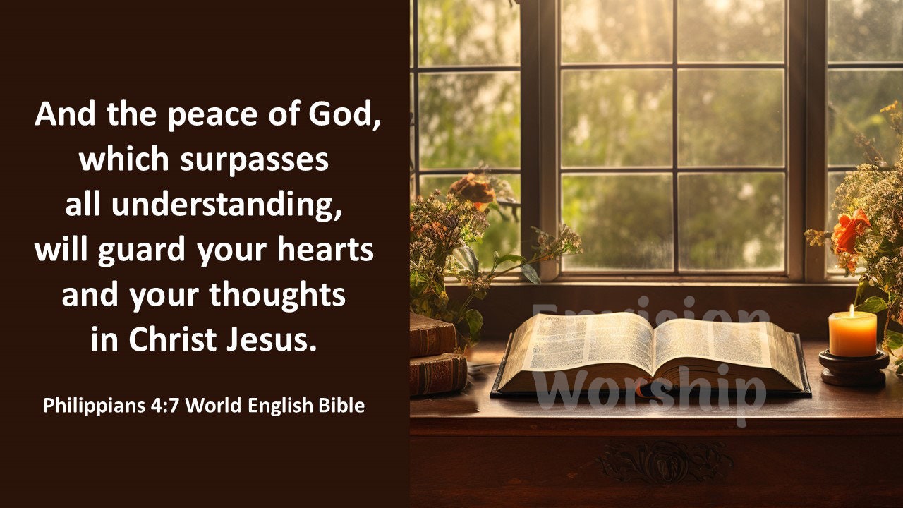 Autumn Open Bible Verse Church Powerpoint Presentation Widescreen Size ...