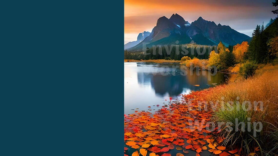 Autumn Fall Leaves Church Powerpoint - Widescreen Size - Etsy