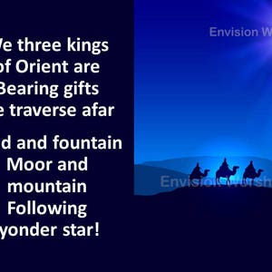 We Three Kings Epiphany Church Slides With Lyrics Traditional Size ...