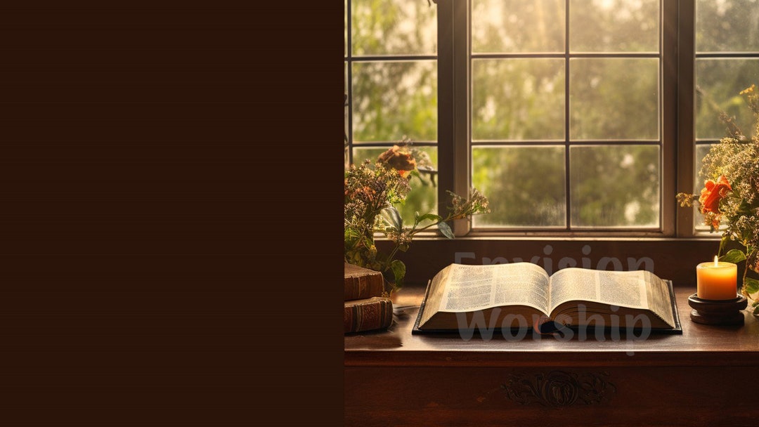 Autumn Open Bible Verse Church Powerpoint Presentation Widescreen Size ...