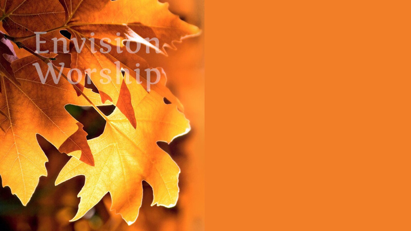 Autumn Fall Leaves Church Powerpoint - Widescreen Size - Etsy