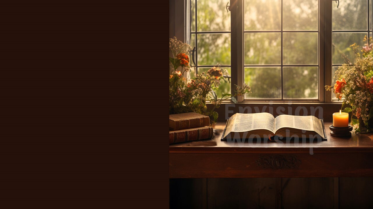 Autumn Open Bible Verse Church Powerpoint Presentation Widescreen Size ...