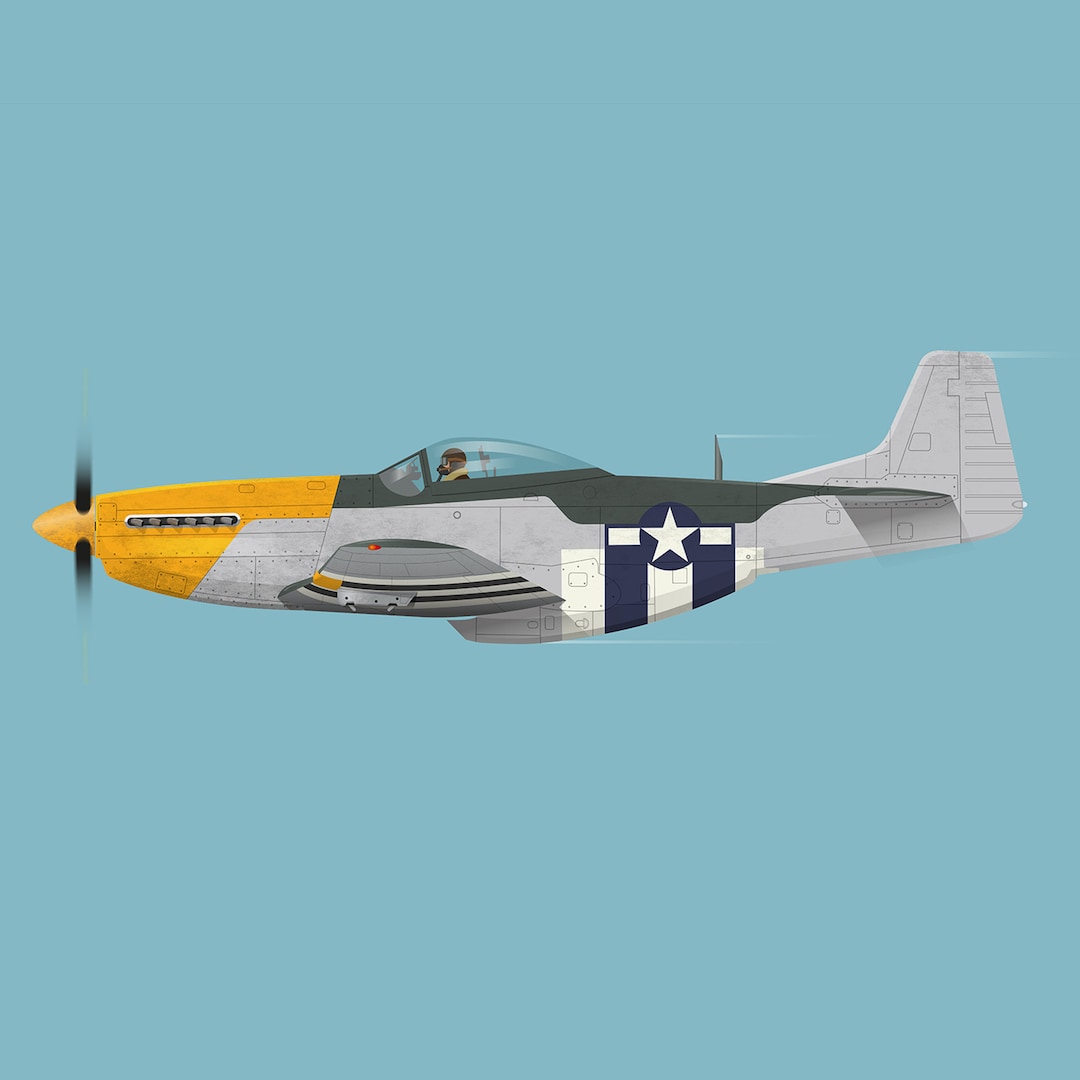 P51 Mustang – World War 2 U.S Air Force Fighter Plane – Digital ...