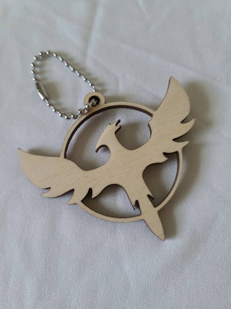 Phoenix Keychain Wooden Phoenix Keychain Phoenix Backpack - Etsy