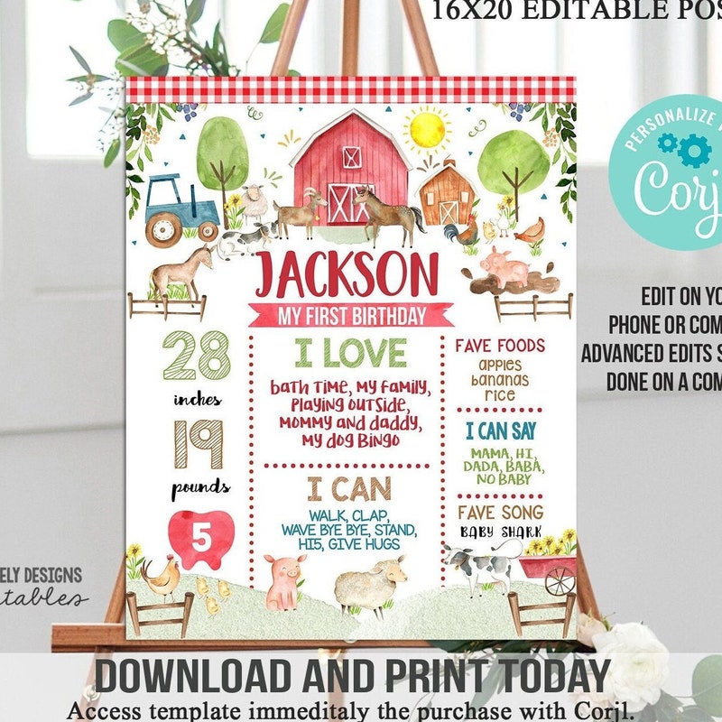 Farm Birthday - Etsy