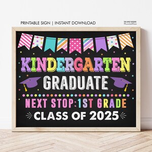 KINDERGARTEN GRADUATION Sign, Kindergarten Graduate, Last Day of ...