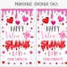 Valentine's Day Slime Tag Valentine Slime Non Candy Valentines Gift Tag ...
