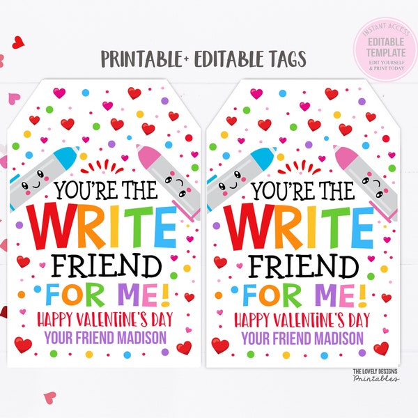 Valentine Pencils - Etsy