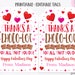 Valentines Day Chocolate Tag Valentine Thanks a Choco-lot Label Teacher ...