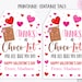 Valentines Day Chocolate Tag Valentine Thanks a Choco-lot Label Teacher ...