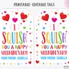 Editable Pop It Valentine's Day Tag You Make My Heart Pop Tag Valentine ...