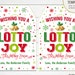 Christmas Lottery Gift Tag Printable Wishing You a Lotto Joy Teacher ...