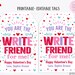 Valentine' S Day Pencil Gift Tags You're the Write Friend for Me Tag ...