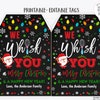 Christmas Wishing You a Lotto Cheer Gift Tag Holiday Lotto Tags Lottery ...