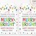EDITABLE Christmas Tag School Merry & Bright Gift Tag Holidays Gift Tag ...