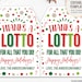 Christmas Lottery Gift Tag Printable Thanks a Lotto for All You Do Pto ...