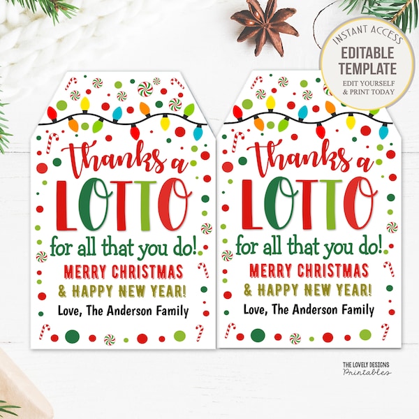 Lotto Christmas Tag - Etsy