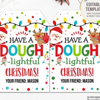 Play Dough Gift Tag Set: Printable Holiday Classroom Tags (EDITABLE) - Etsy