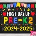 First Day of PRE K2 Sign, Pirntable INSTANT DOWNLOAD Photo Prop, Back ...