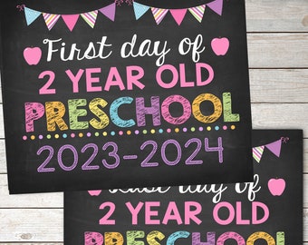 First Day of Nursery School Sign INSTANT DOWNLOAD Photo Prop - Etsy